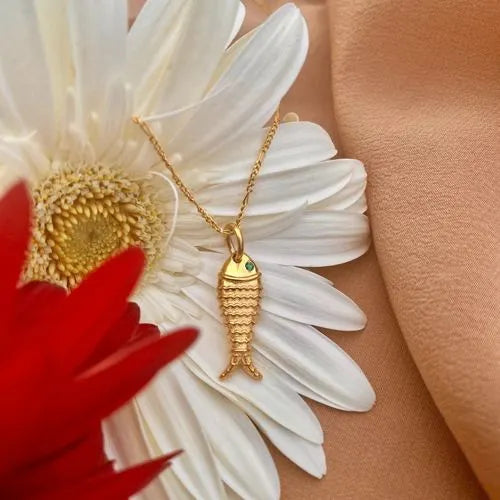Machli Pendant (With Chain) by Eterno India – Jewel Box by ARNAV